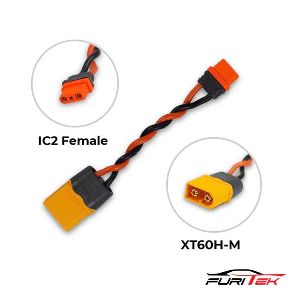 High Quality Female IC2 To Male XT60 Conversion Cable – Furitek USA