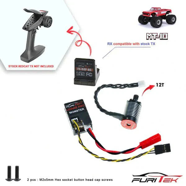 FURITEK MONSTER BRUSHLESS POWER SYSTEM WITH RECEIVER FOR REDCAT MT-18 ...