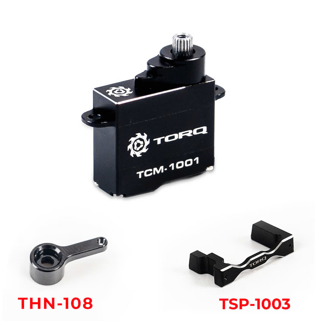 TORQ TCM-1001 servo with CNC servo horn and servo mount for LOSI Micro ...